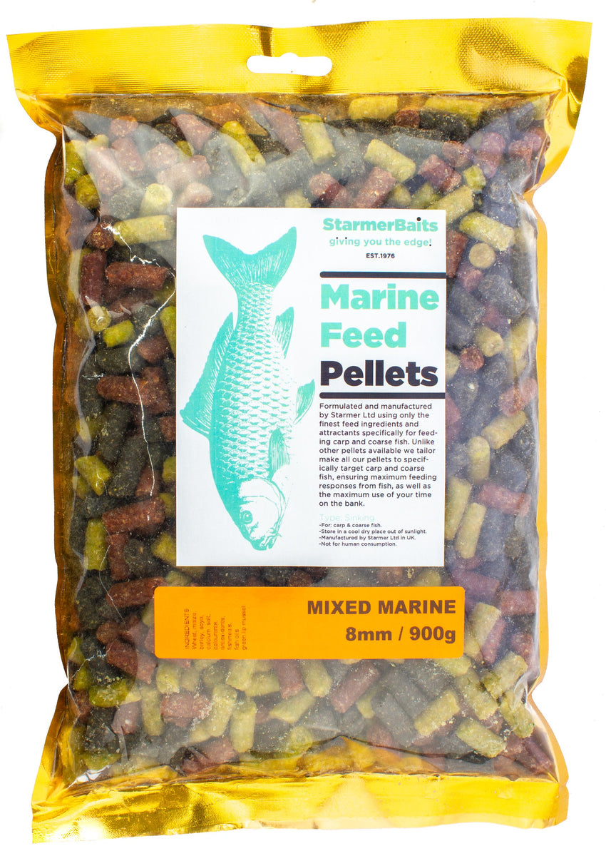 8mm Mixed marine high oil feed bulk pellets for carp & coarse fishing ...